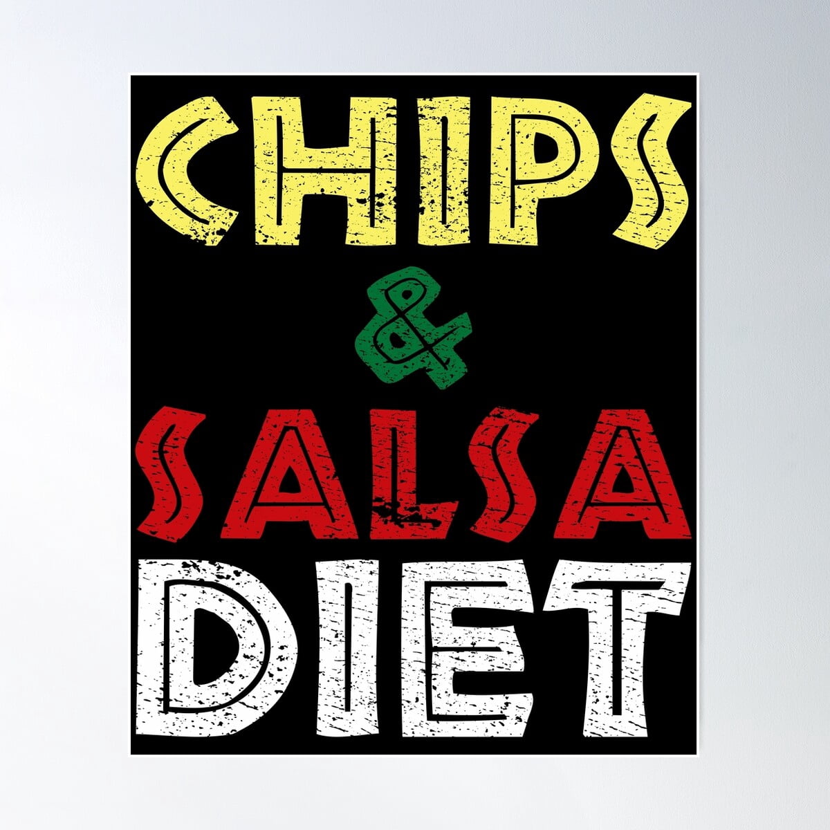 Chips Salsa Poster Wall Art, Modern Wall Decor For Living Room Bedroom ...