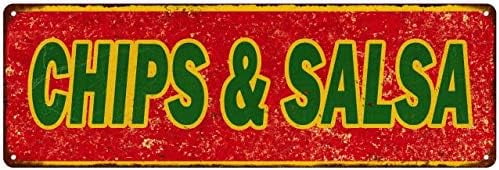Chips & Salsa Sign, Vintage Mexican Food Restaurant Decor, Retro Signs ...