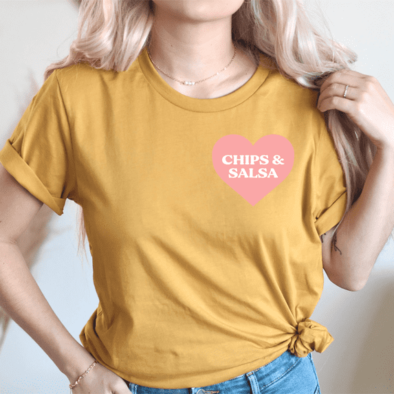Chips Salsa Tee Mustard S Peachy Sunday T-Shirt - Walmart.com