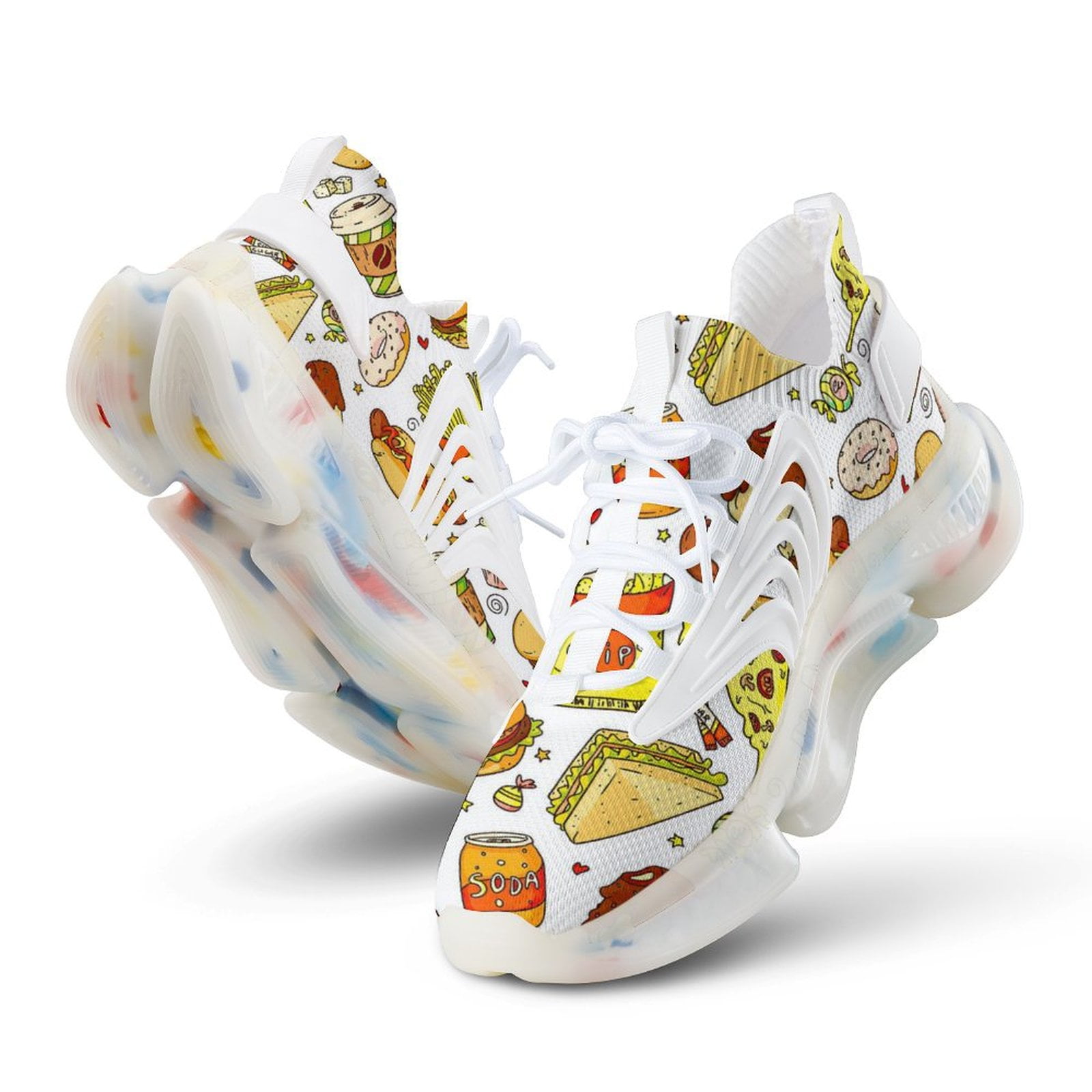 Chips Soda Pattern Walking Shoes for Men Woman Lightweight Tennis ...