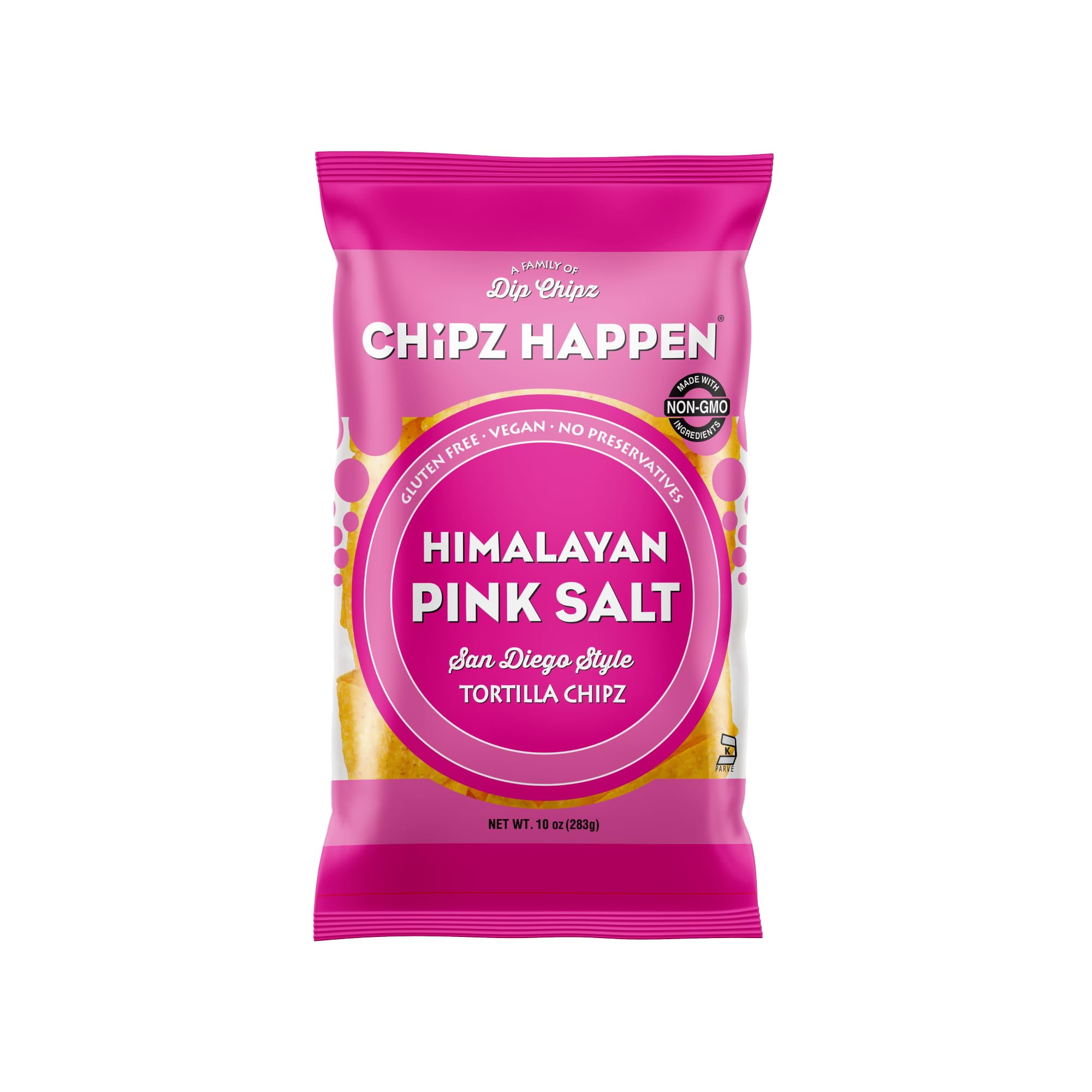 Chipz Happen Tortilla Chips Himalayan Pink Salt 10 oz (Pack of 12 ...