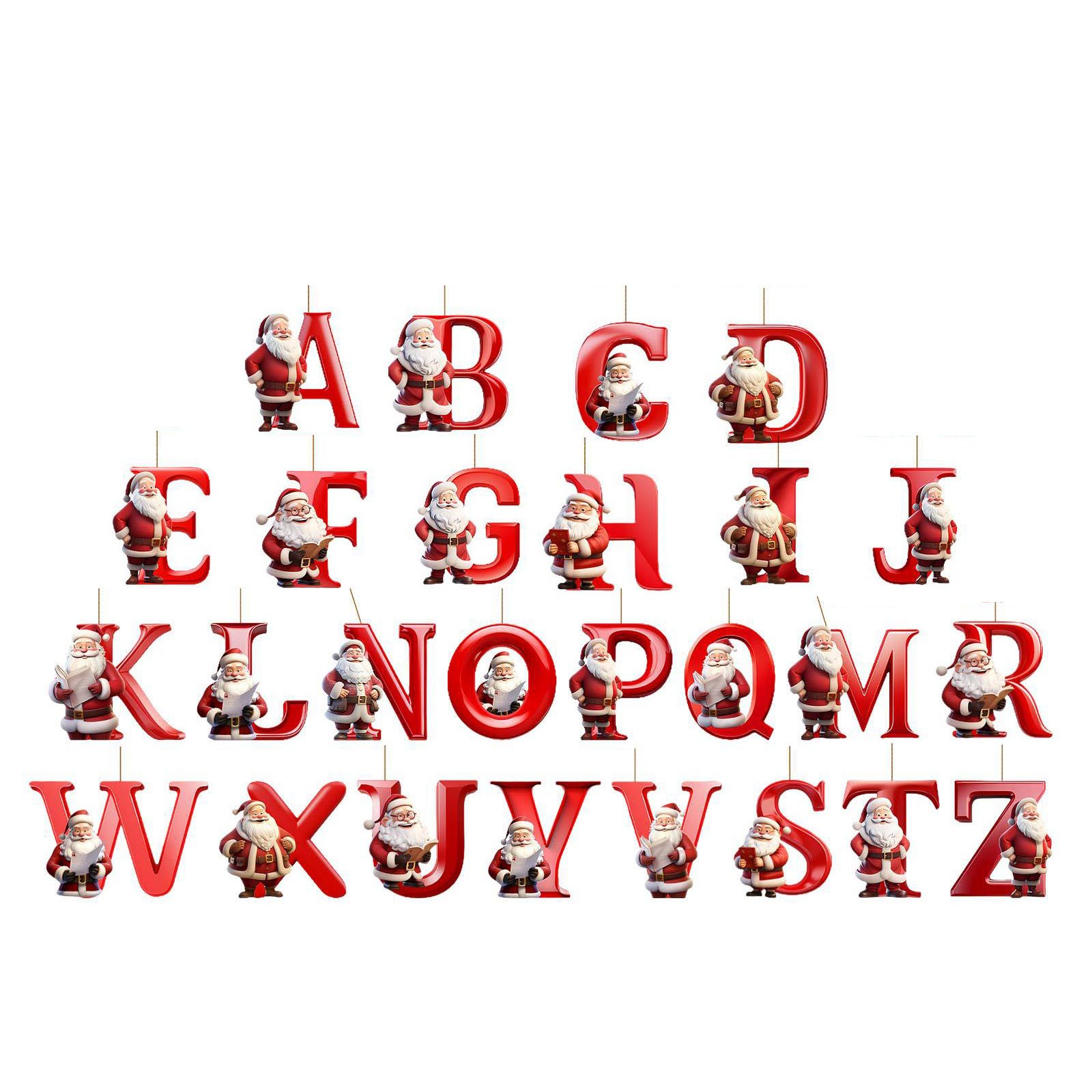 ChiqVue 26 Letters Christmas Tree Decorations Christmas Letter Pendants ...