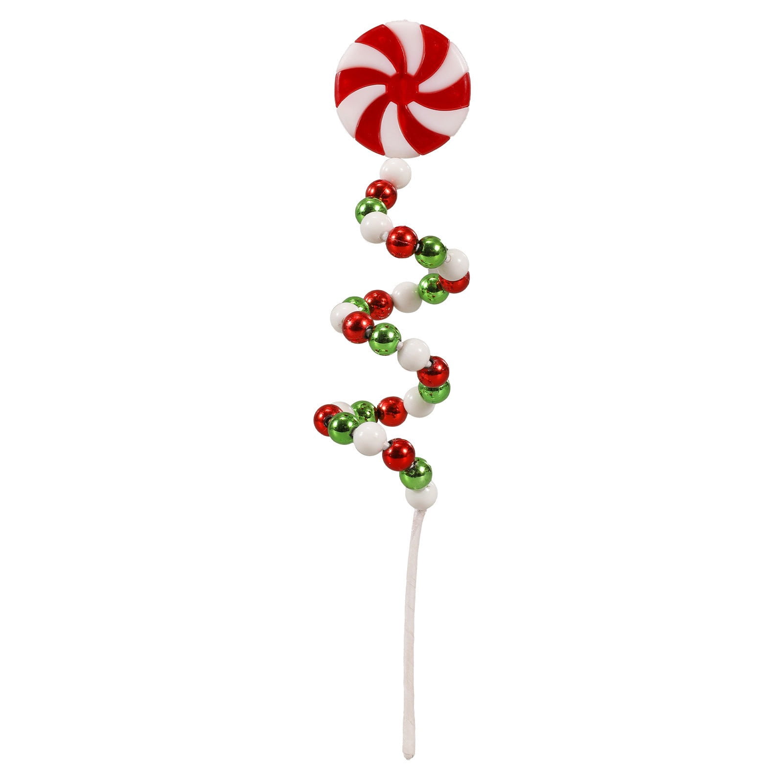 ChiqVue 7 Inch Christmas Tree Picks Decoration Christmas Curly Pick Red ...