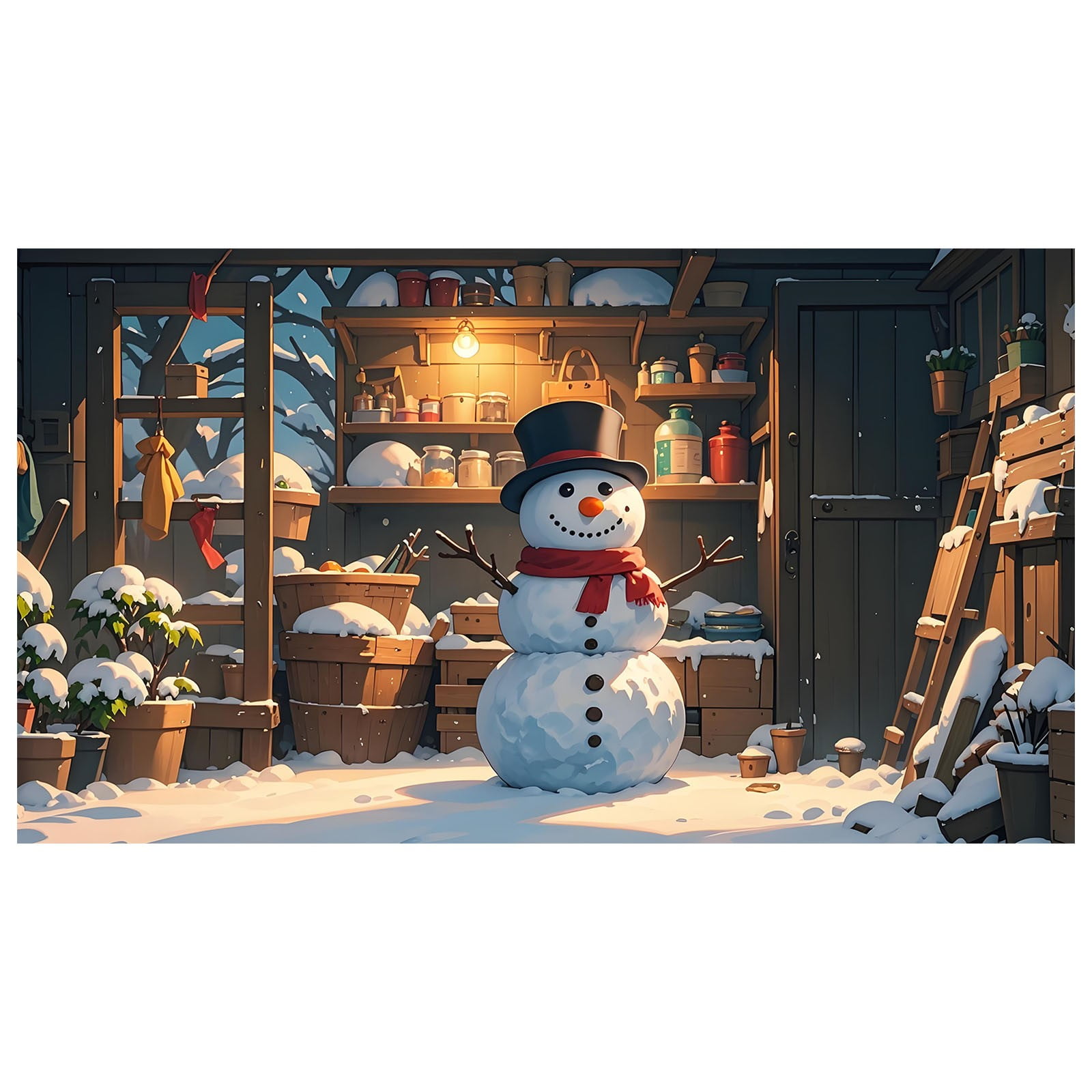 ChiqVue Christmas Garage Door Cover Garage Christmas Garage Door Banner ...