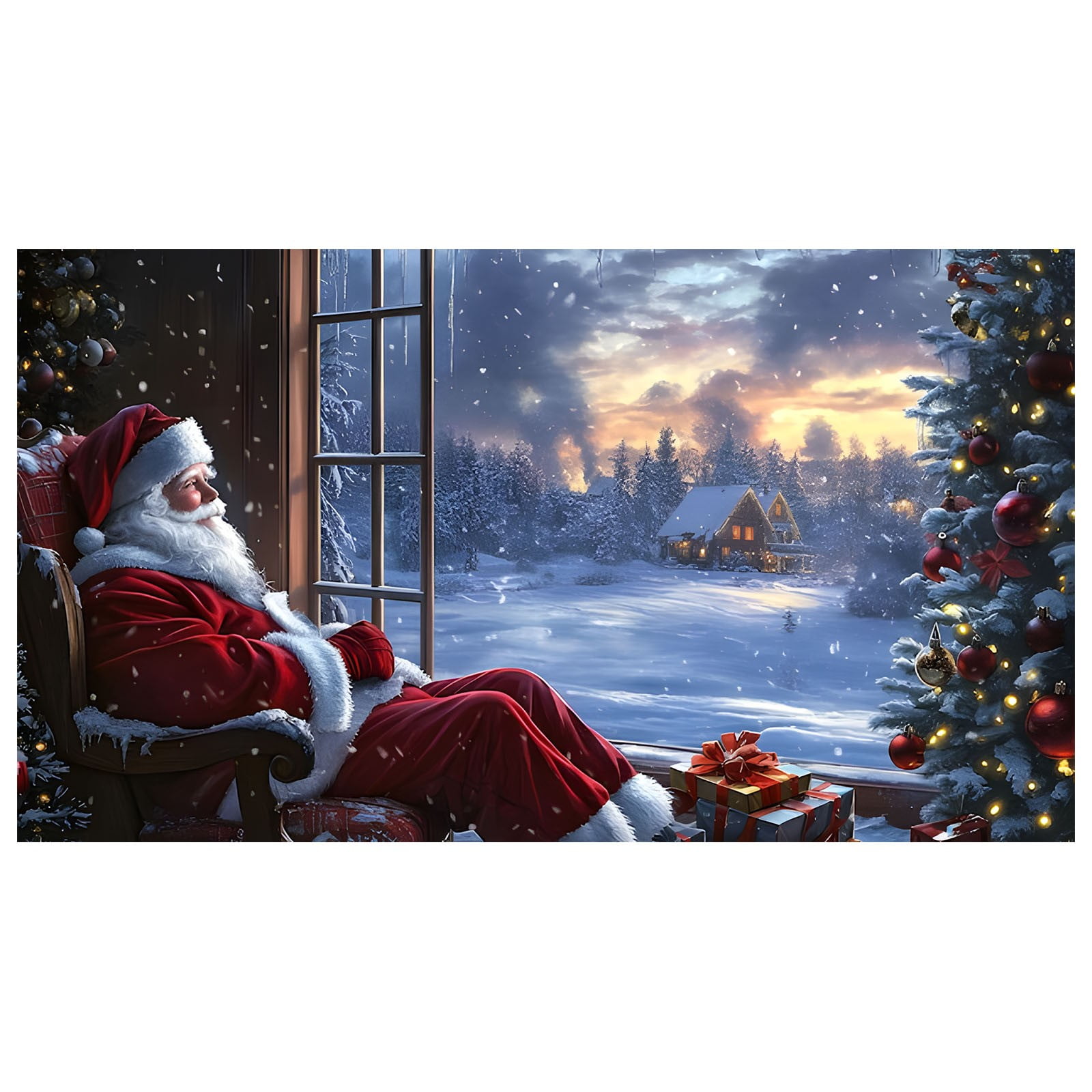 ChiqVue Christmas Garage Door Cover Garage Christmas Garage Door Banner ...