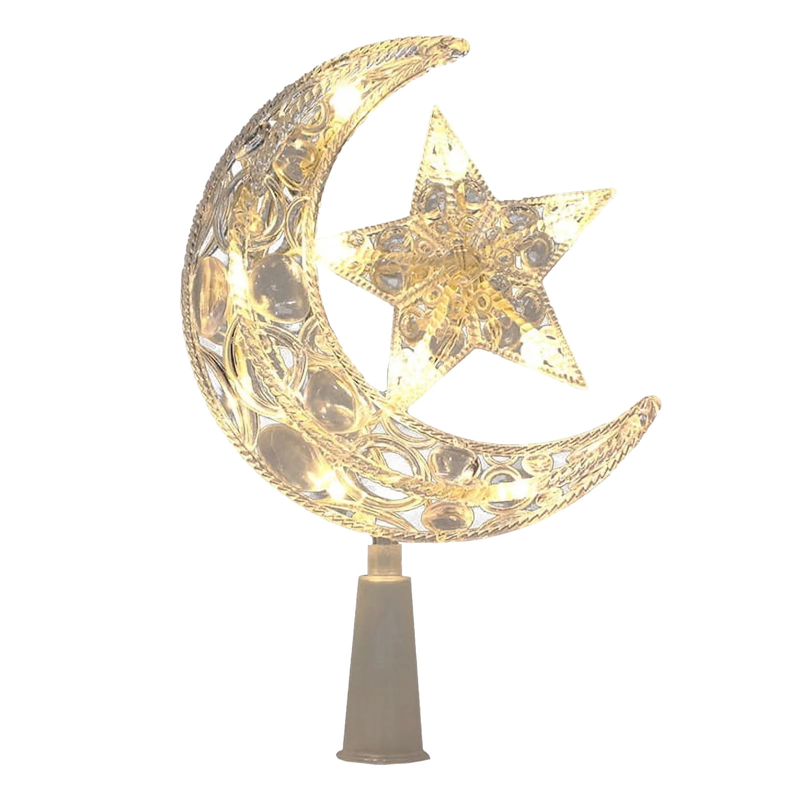 ChiqVue Classic Star Moon Tree Topper LED Tree Topper Light for ...