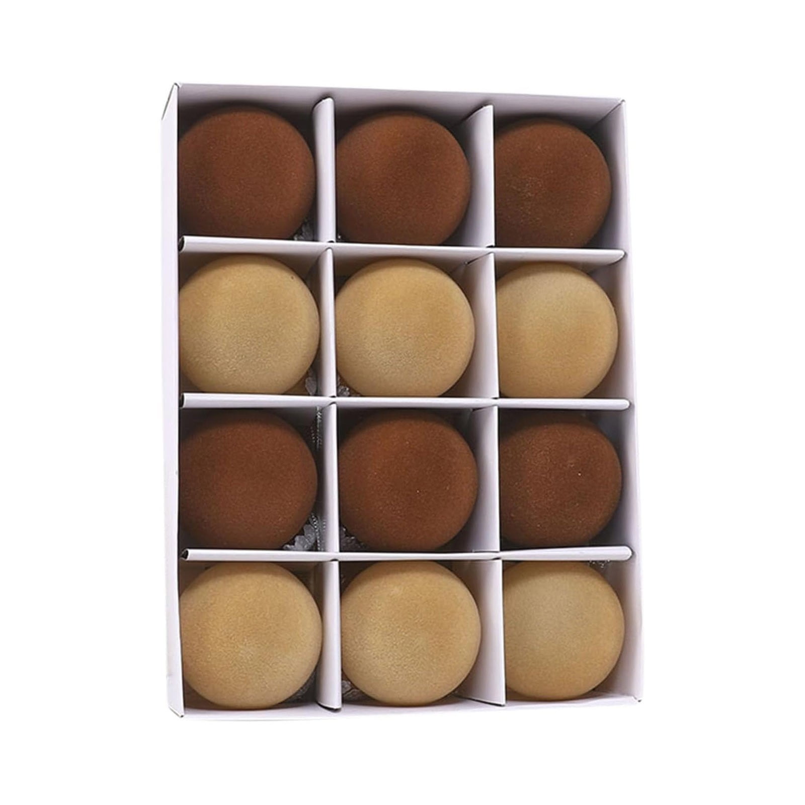 ChiqVue Clearance Sale Brown Velvet Christmas Ornaments 12Pcs Large ...
