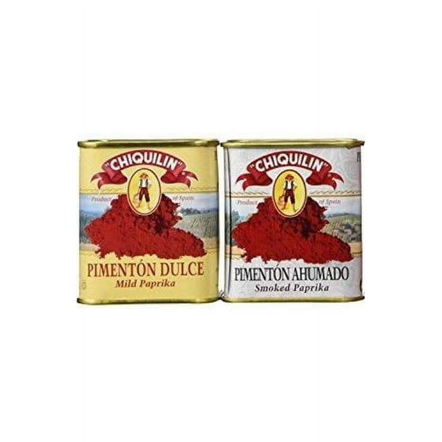 Chiquilin Pimenton Smoked Paprika and Sweet Paprika 1 - 2.64oz. Tin of ...