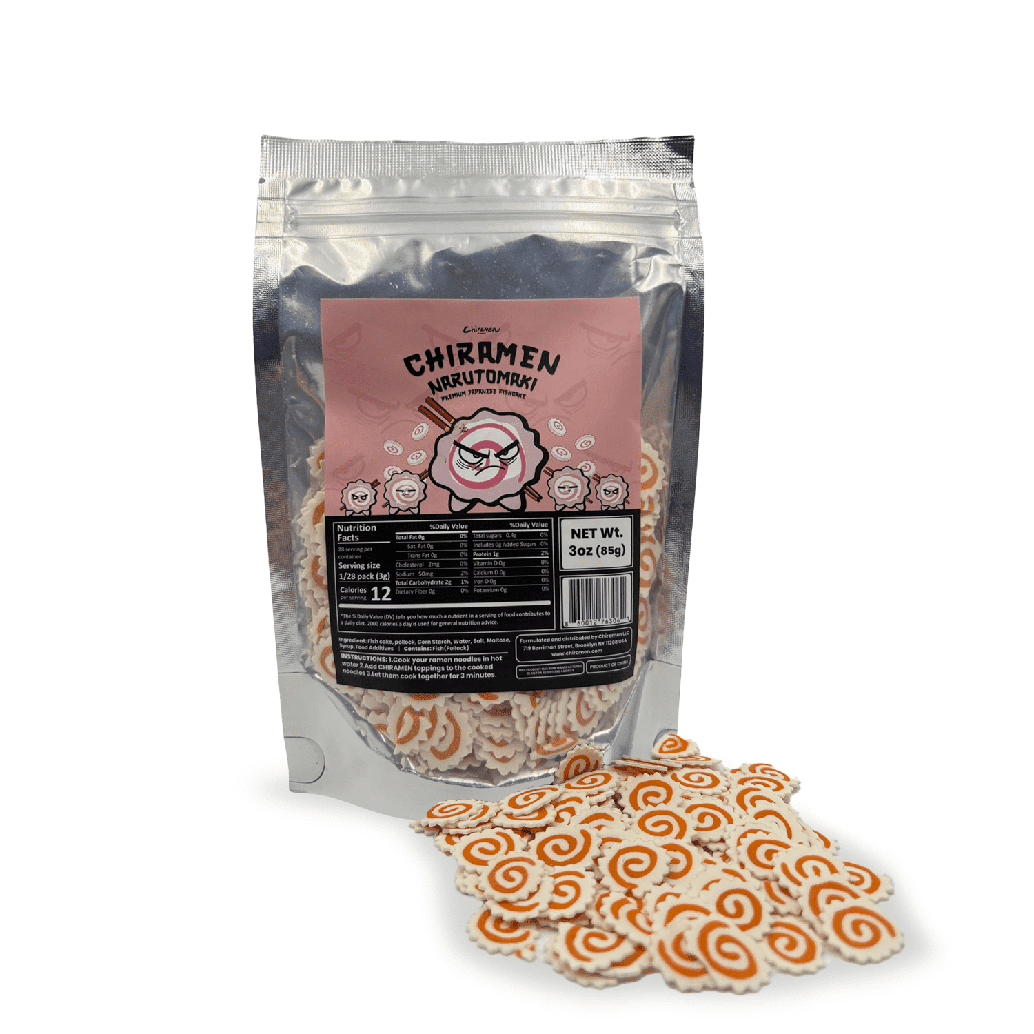 Chiramen Dried Fish Cake Narutomaki Ramen Toppings - Walmart.com