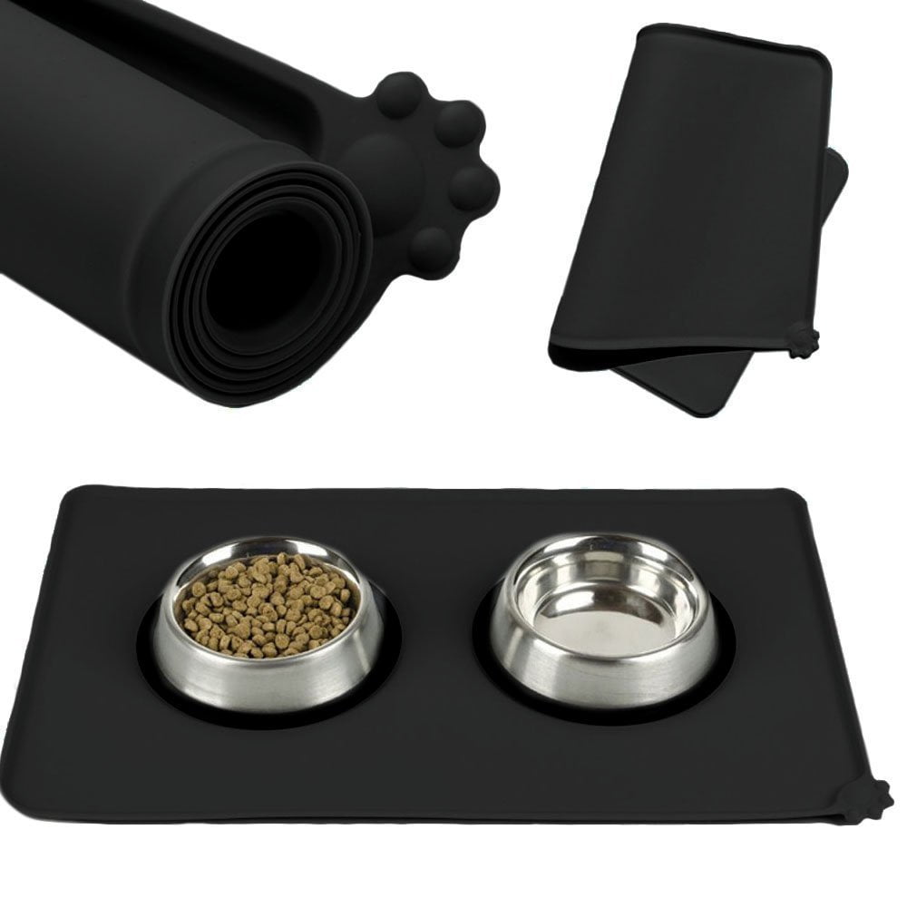 Chirano Silicone Waterproof Dog Cat Pet Food Mats Tray - Non Slip Pet ...