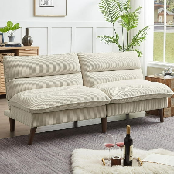 Chireca 72" Futon Sofa Bed, Convertible Futon Couch with Adjustable ...