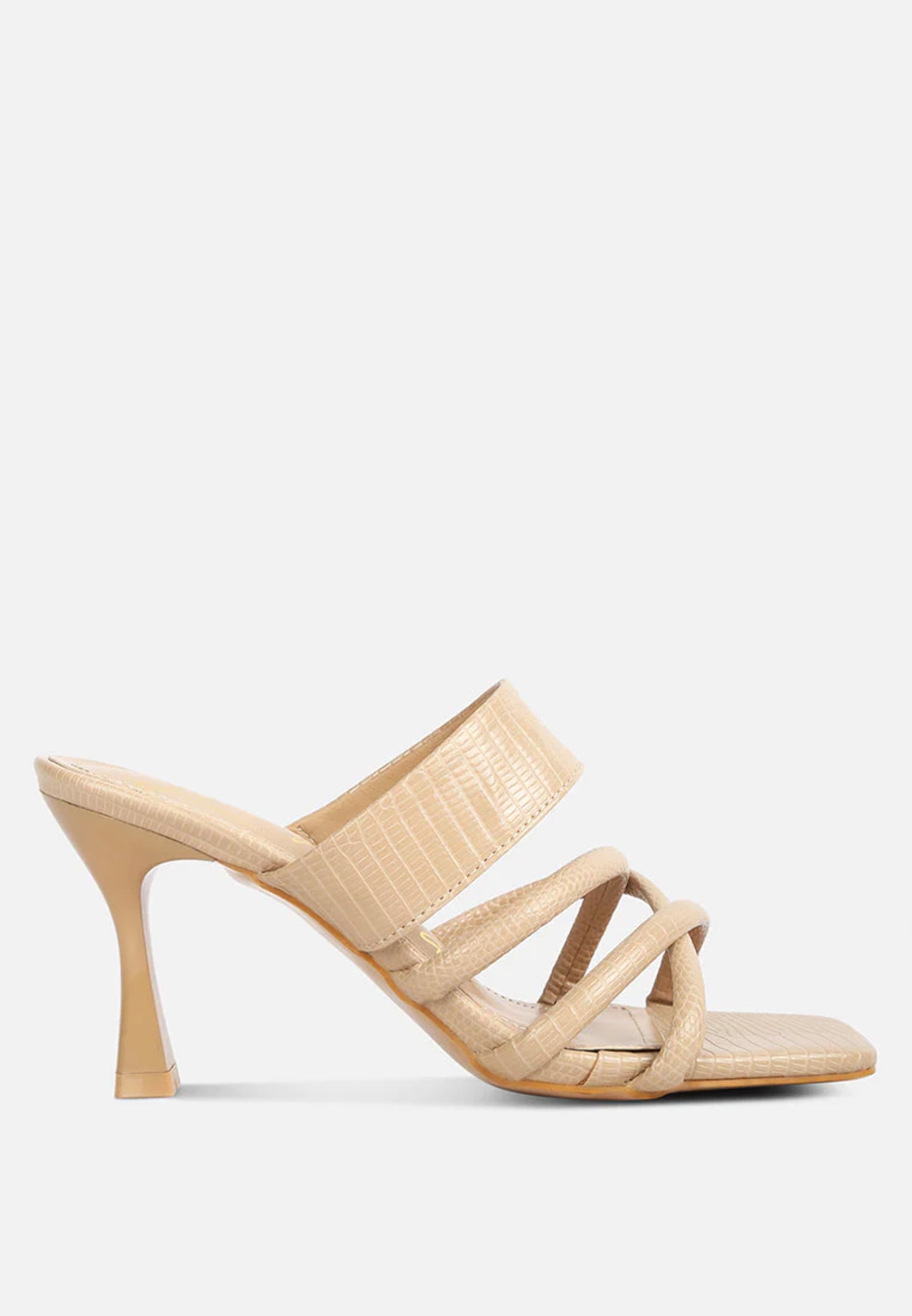 Chiri Criss Cross Strap Spool Heel Sandals - Walmart Business Supplies