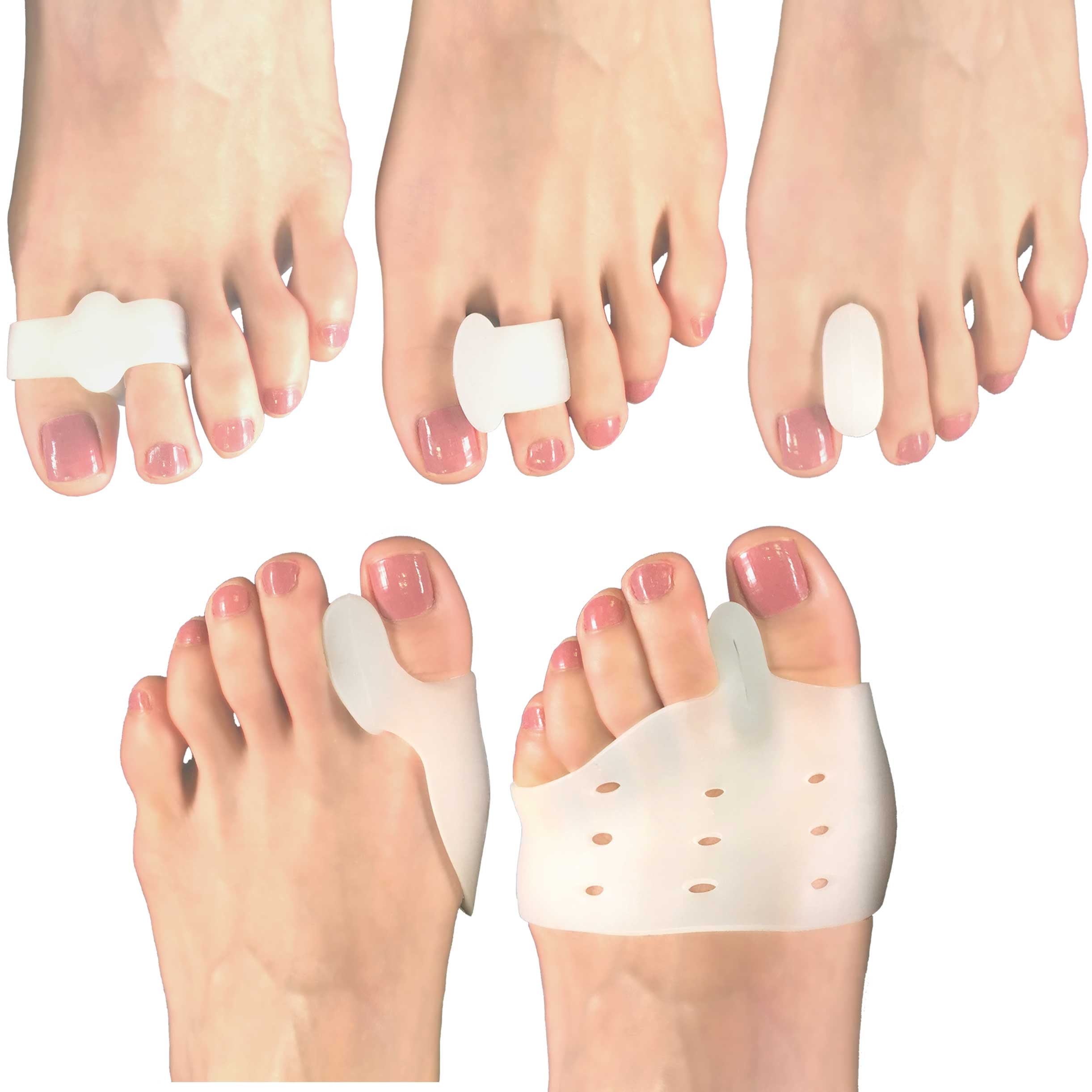 Chiroplax Gel Bunion Sleeve Corrector Cushion Pad Hallux Valgus Toe ...