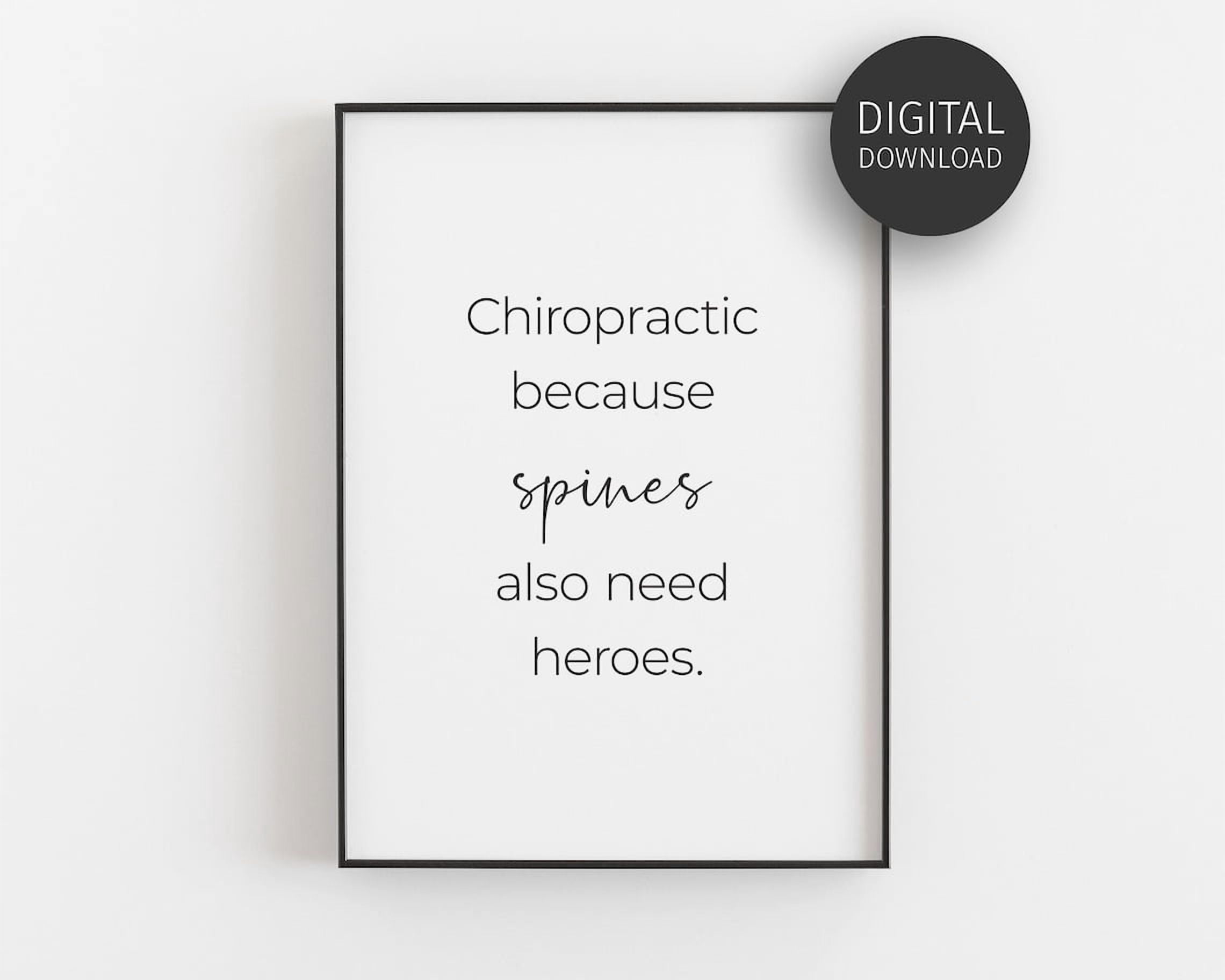 Chiropractic Poster, Chiro Office Decor, Chiropractor Gift ...