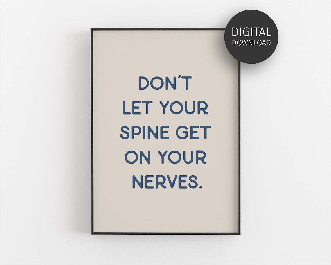 Chiropractor Poster, Chiropractic Gifts, Office Decor For Chiropractor ...
