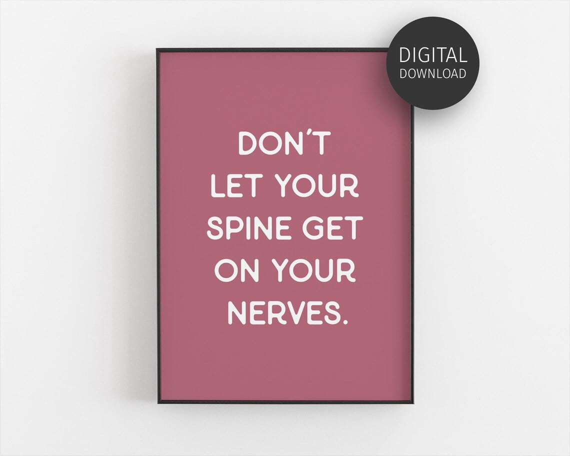 Chiropractor Poster, Chiropractic Gifts, Office Decor For Chiropractor ...
