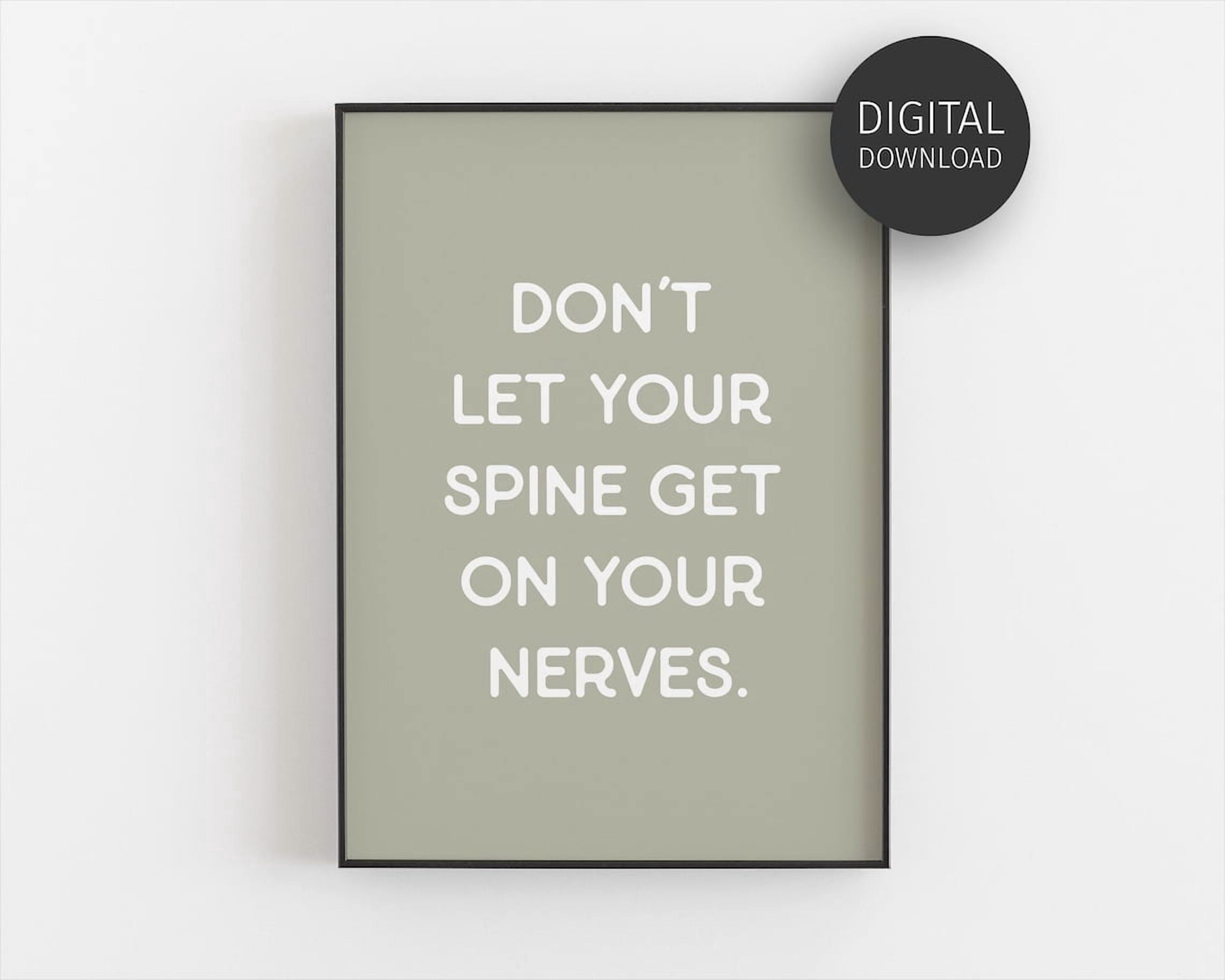 Chiropractor Poster, Chiropractic Gifts, Office Decor For Chiropractor ...