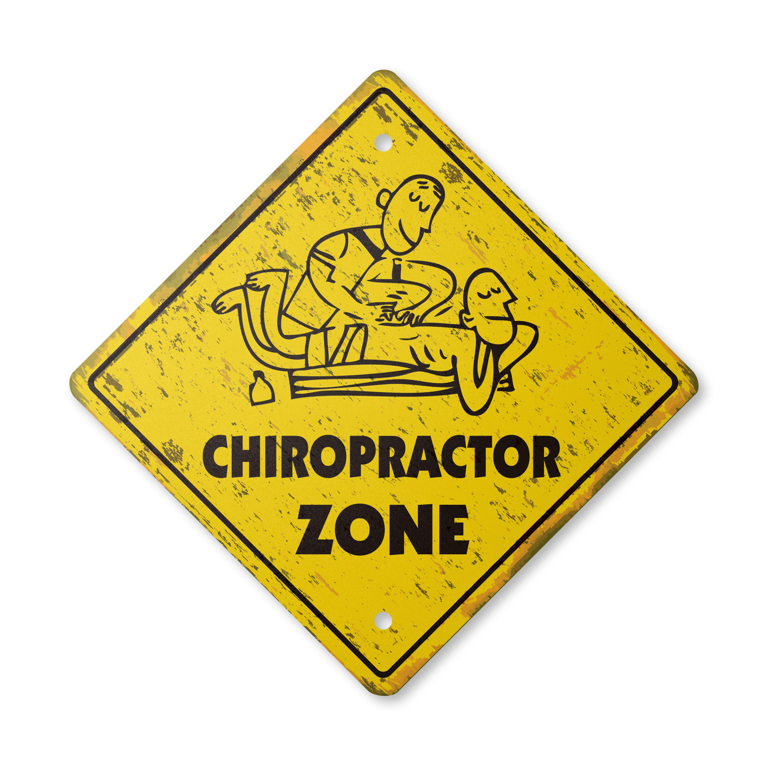 Chiropractor Vintage Crossing Sign Zone Xing | Indoor/Outdoor Plastic ...