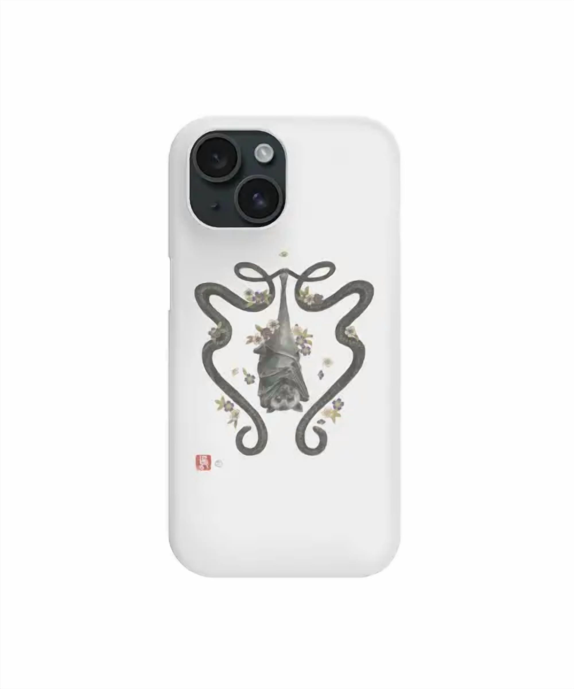 Chiroptera Bat Scientific Illustration Phone Case for iPhone 16 15 14 ...
