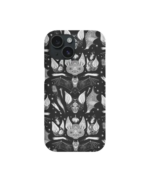Chiroptera Bat Scientific Name Art Phone Case for iPhone 16 15 14 13 12 ...