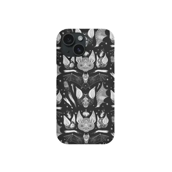 Chiroptera Bat Scientific Name Art Phone Case for iPhone 16 15 14 13 12 ...