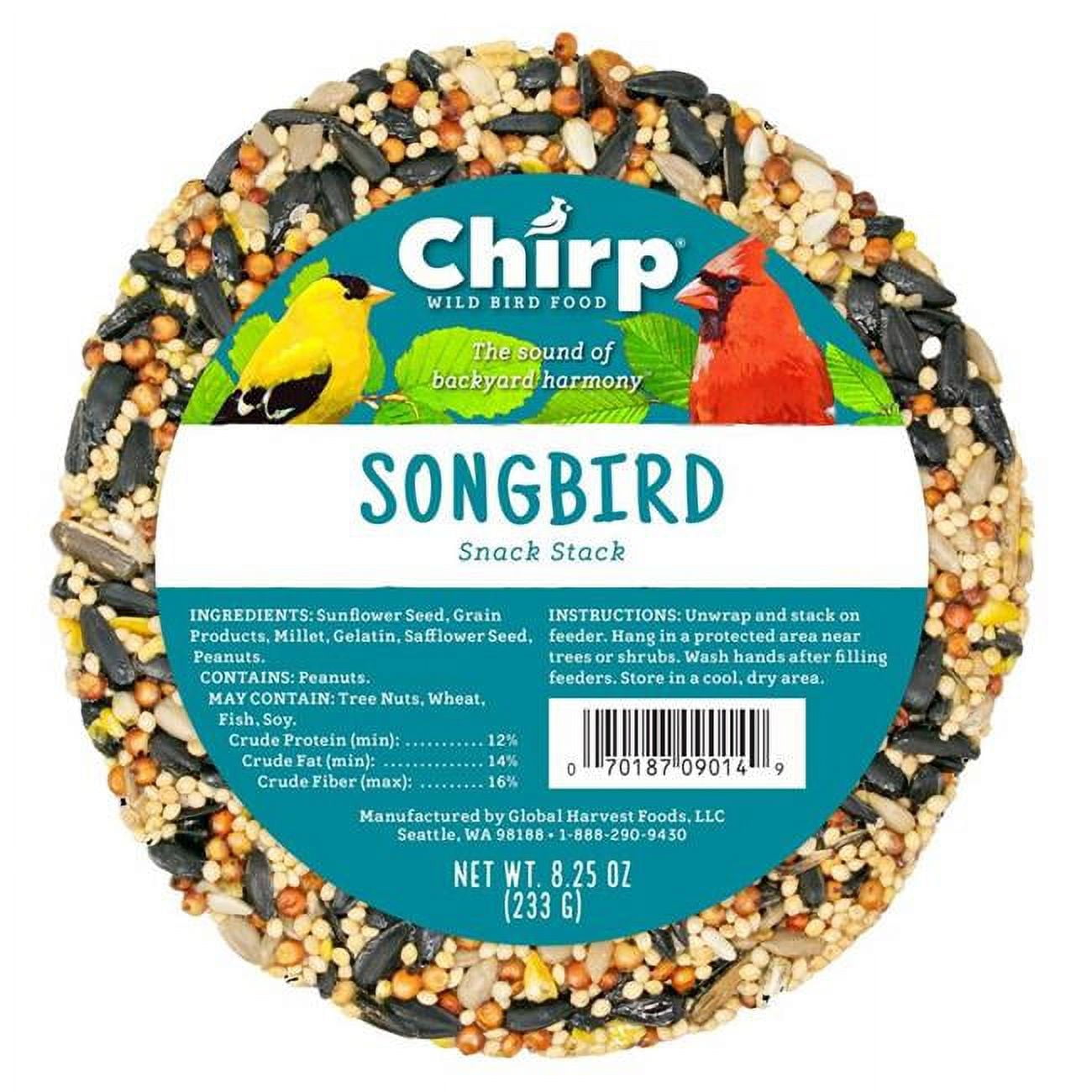 Chirp 9087767 8.25 oz Songbird Sunflower Seeds Wild Bird Food - Walmart.com