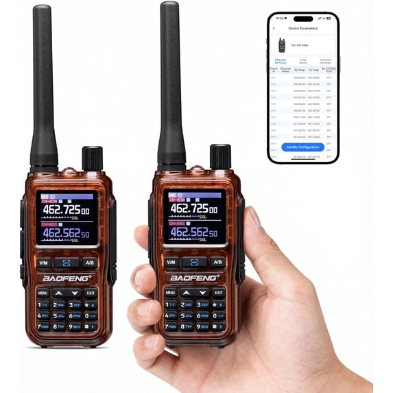 [Chirp Compatible] UV-5G Mini GMRS Handheld Radio with BT App ...