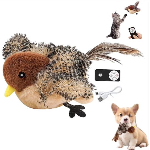 Chirp Paws flapping bird toy, rechargeable interactive flying bird toy ...