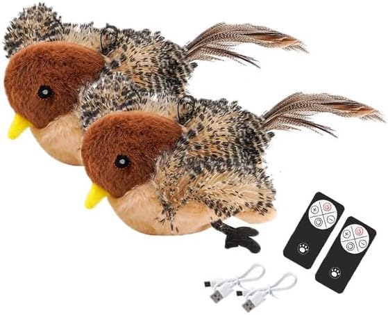 Chirp Paws flapping bird toy, rechargeable interactive flying bird toy ...