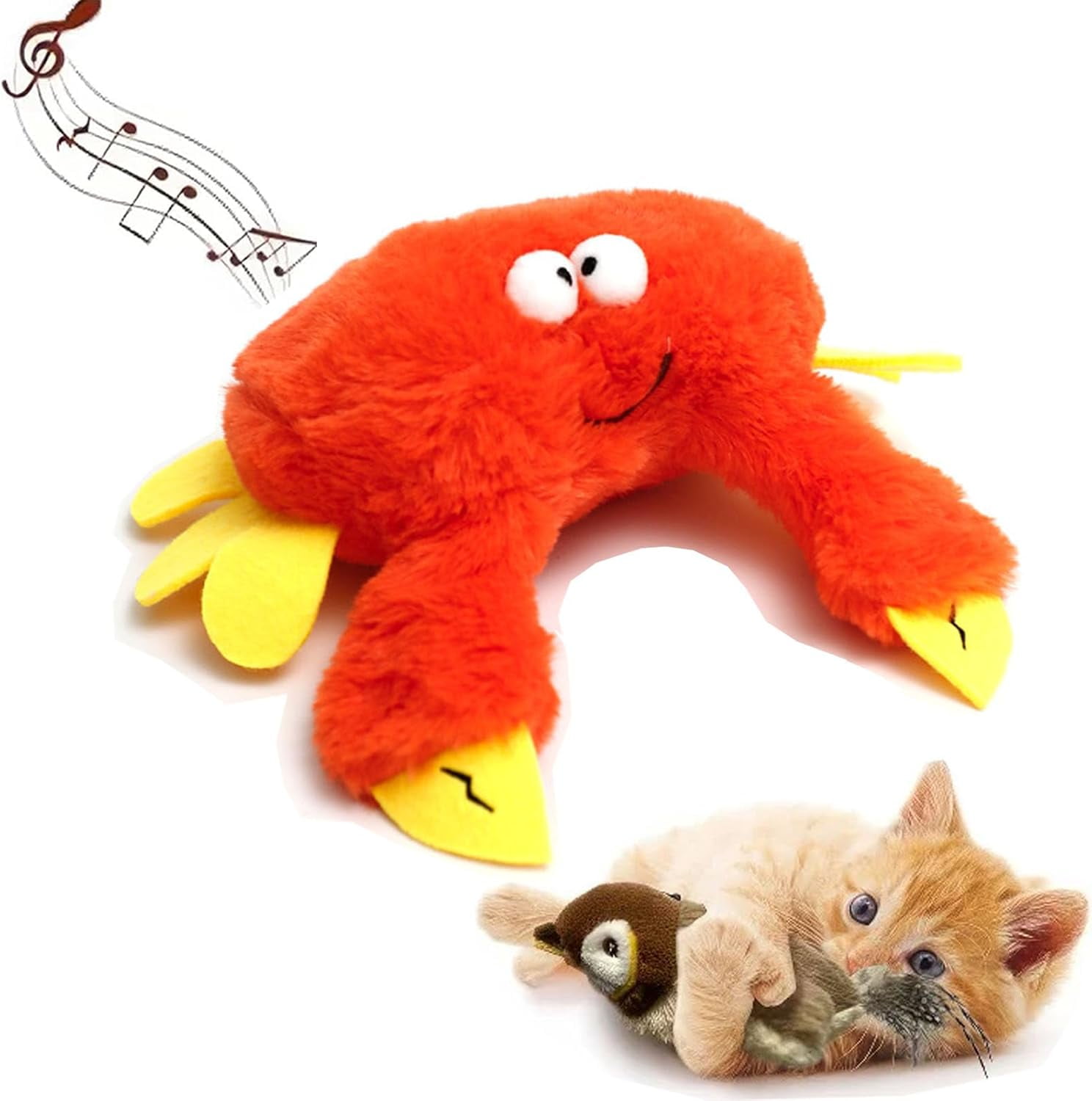 Chirping Bird Cat Toy Flapping Wings, Flying Bird Cat Toys for Indoor ...