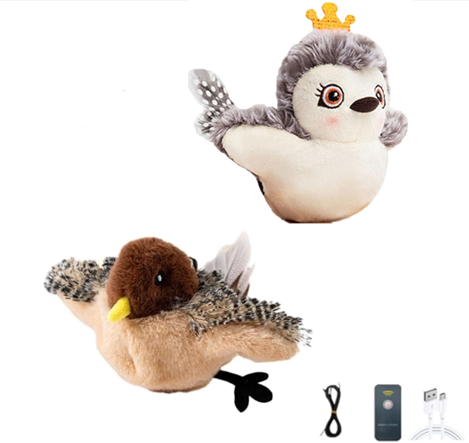 Chirping Bird Cat Toy Flapping Wings,Outfany Flyer,PetsBoro ...