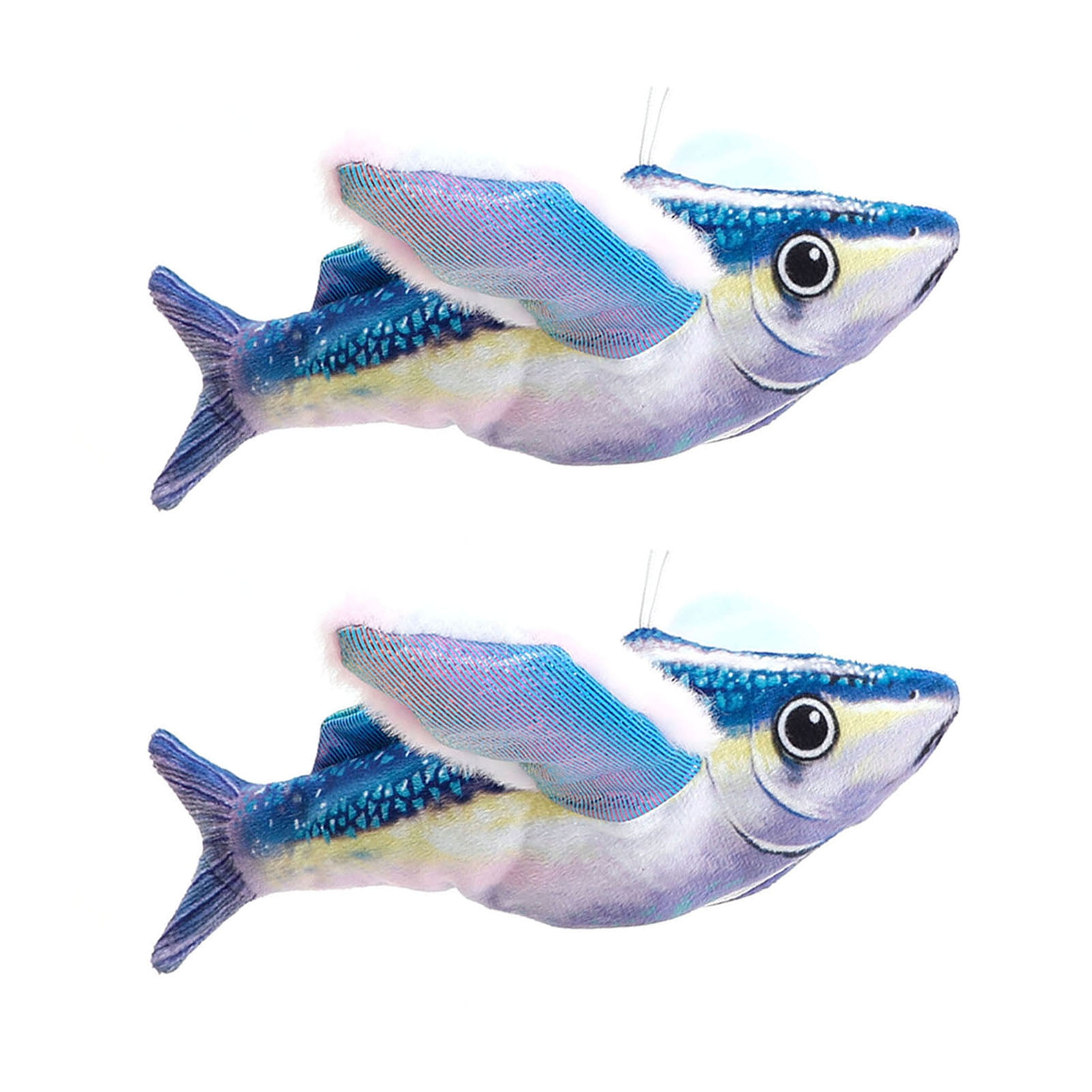 Chirping Cat Toy Flapping Wings Fish Cat Toy Rechargeable Plush Toy ...