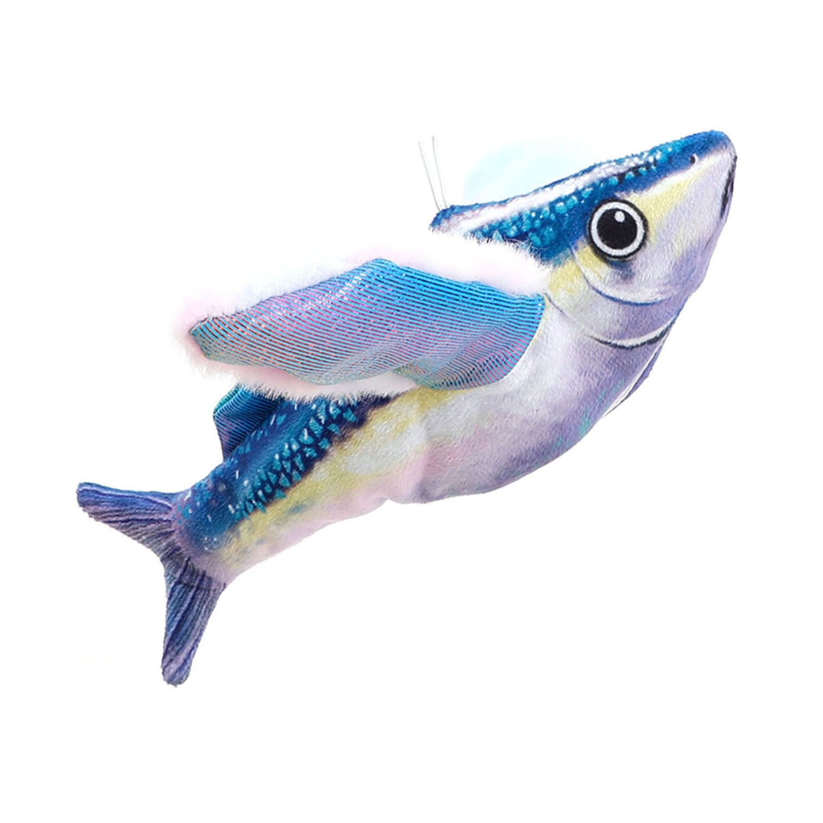 Chirping Cat Toy Flapping Wings Fish Cat Toy Rechargeable Plush Toy ...