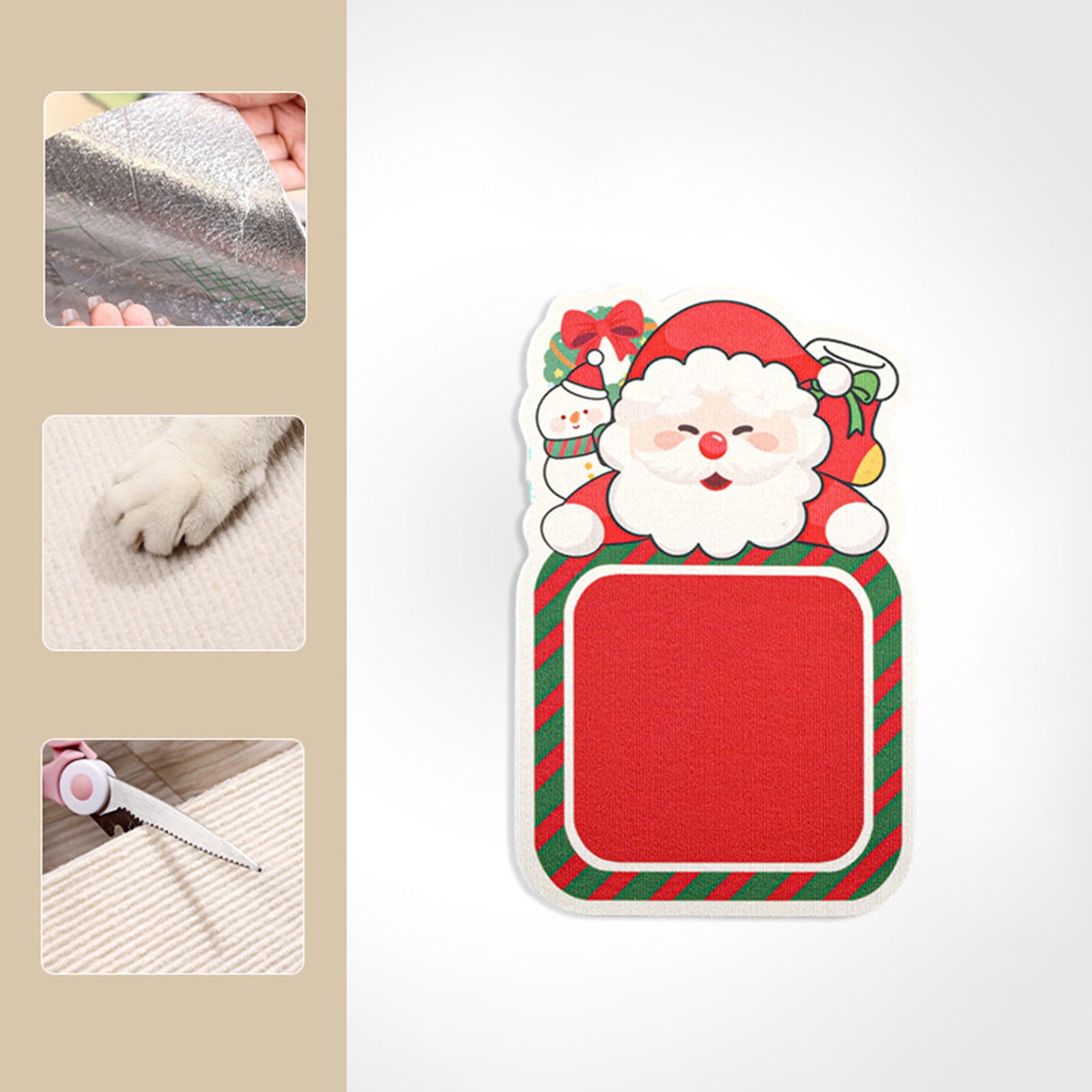 Chirstmas Adhesive Carpet Cat Scratching Mat Xmas Felt Scratching Pad ...