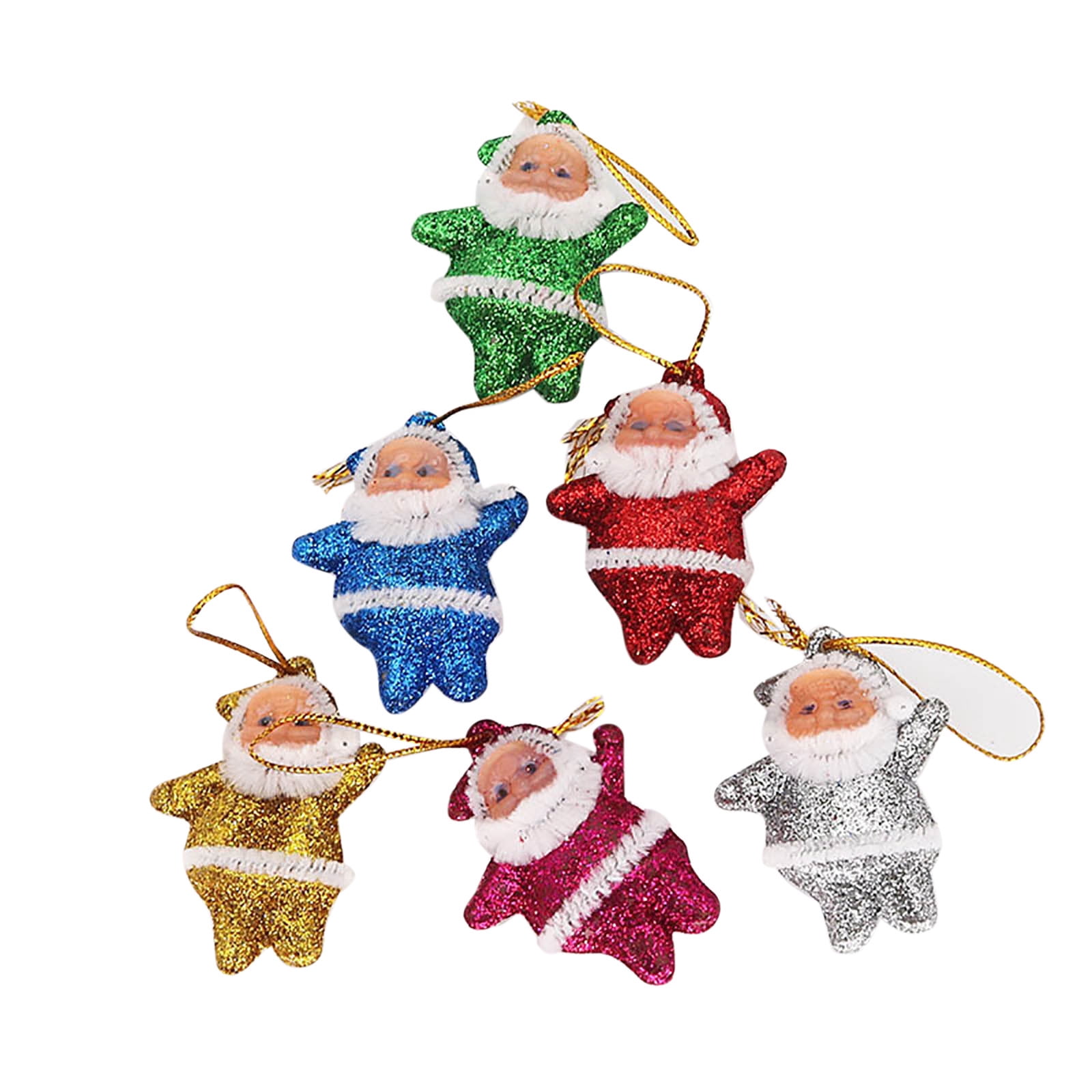 Chirstmas Decorations Wall hanging Gold Powder Six Colors Santa Claus Pendant Christmas ...