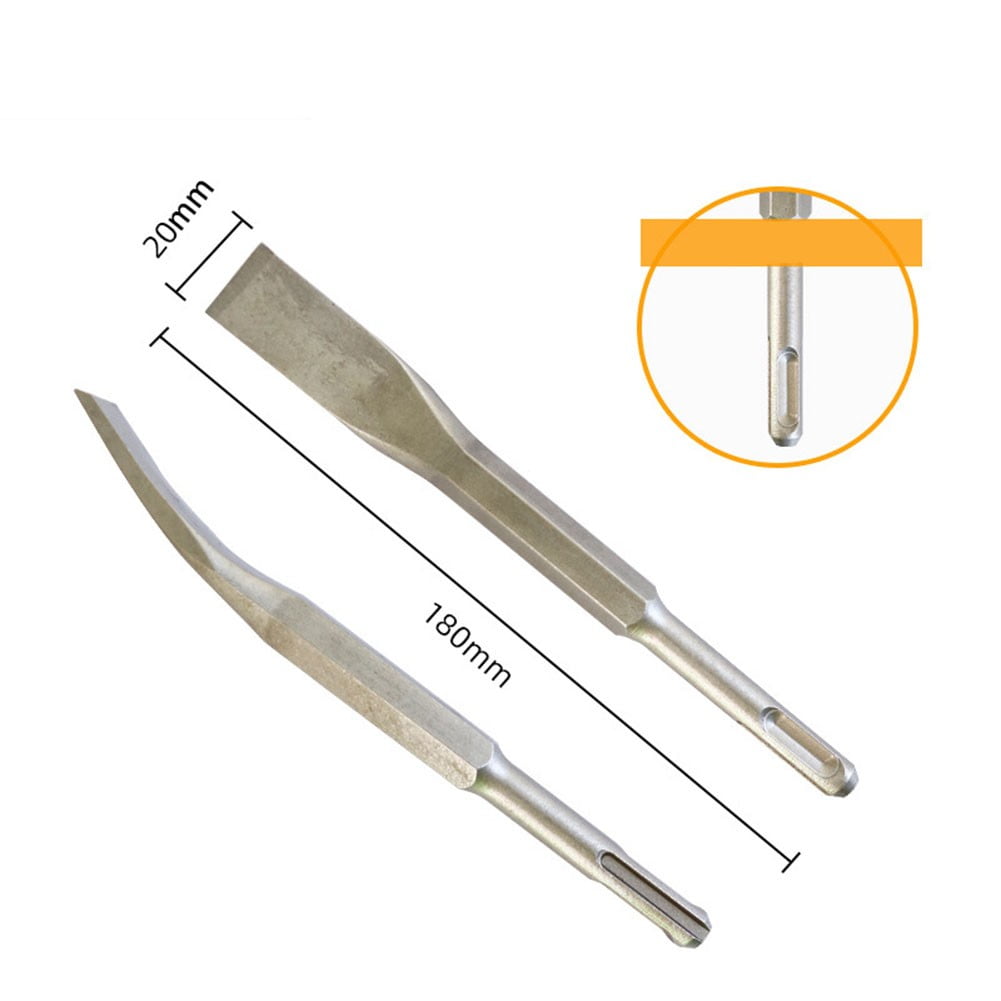 Chisel Bit For Electric Hammer Hand Tools Hex Handle Sds-Plus Curved ...