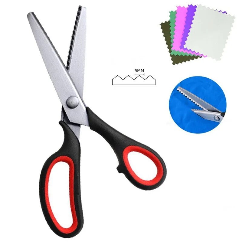 Chisel Pinking Shears Cloth Cutting Tailor Zigzag Scissors Fabrics for ...