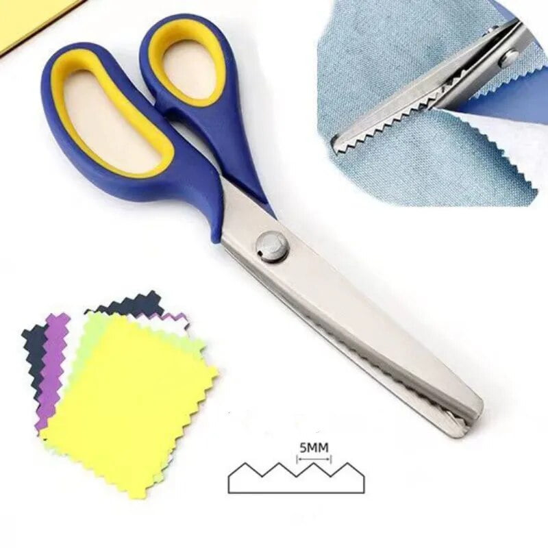 Chisel Pinking Shears Cloth Cutting Tailor Zigzag Scissors Fabrics for ...