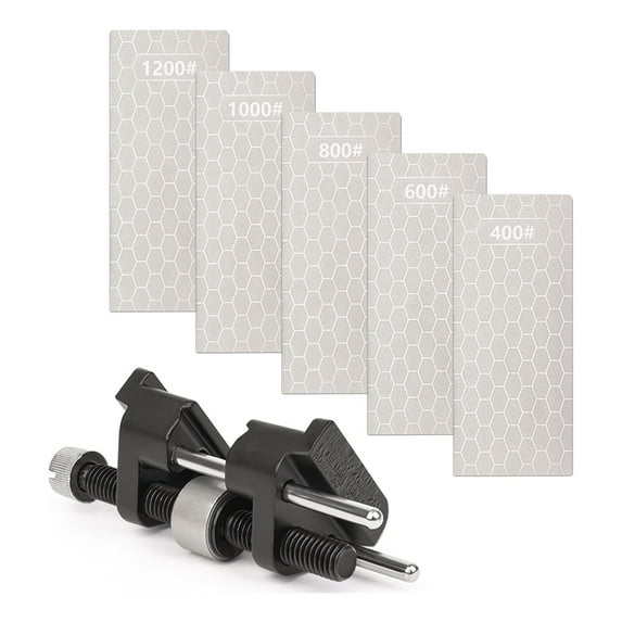 Chisel Sharpening Kit - Honing Guide & 5 Sharpening Stones, Adjustable ...