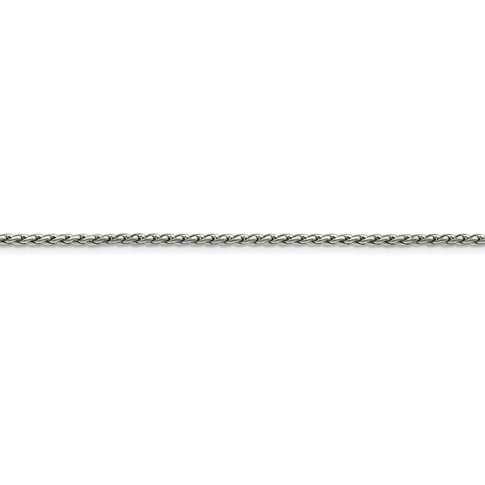 Chisel Stainless Steel 3.5mm Wheat 22in Chain Necklace - Walmart.com