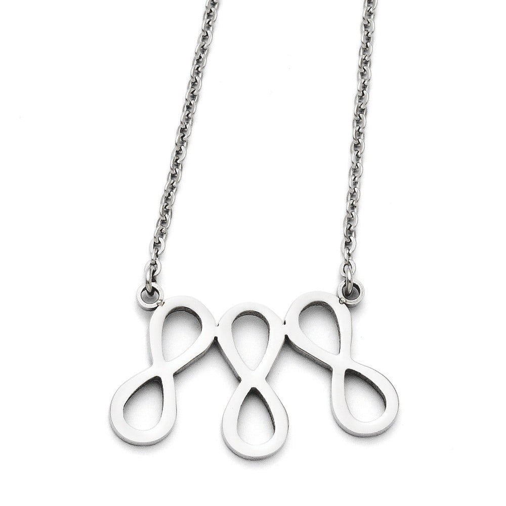 Chisel Stainless Steel Infinity Symbol Polished Necklace - Walmart.com