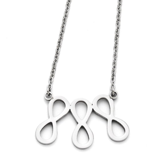 Chisel Stainless Steel Infinity Symbol Polished Necklace - Walmart.com