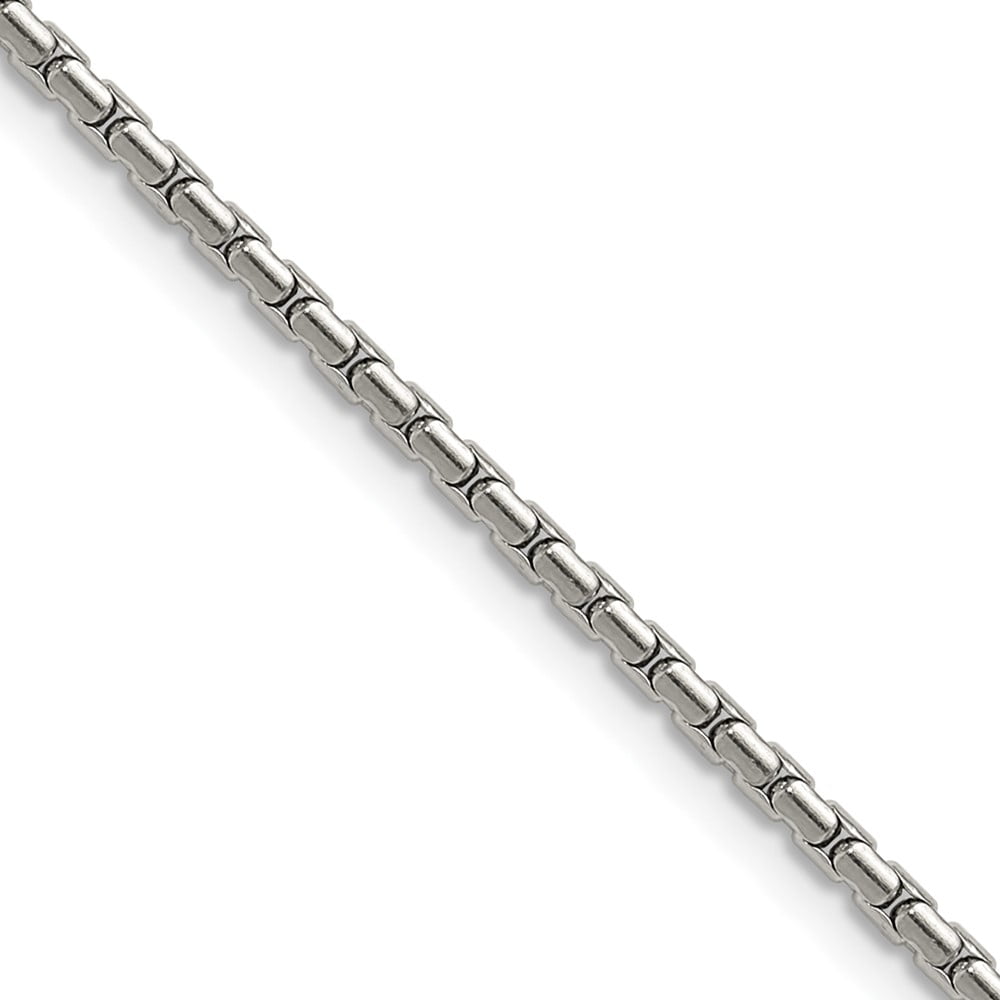 Chisel Stainless Steel Polished 1.7mm 22 inch Elongated Box Chain ...