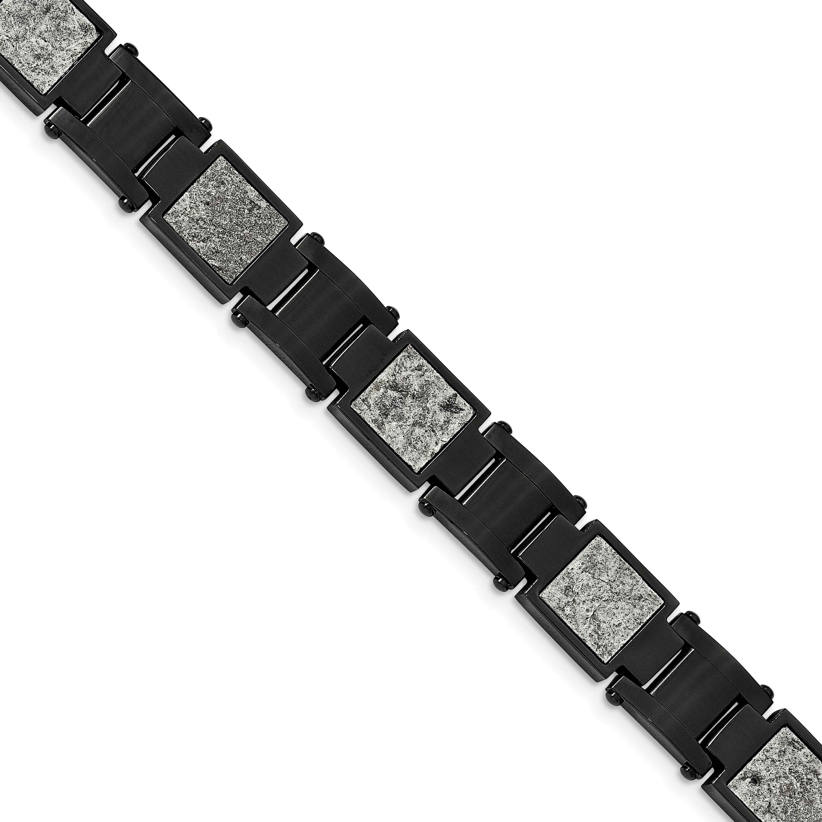 Chisel Stainless Steel Polished Black IP-plated with Sedimentary Rock ...