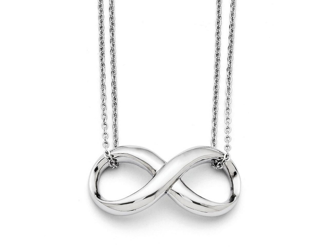 FJC Finejewelers Stainless Steel Polished Two Strand Infinity Symbol ...