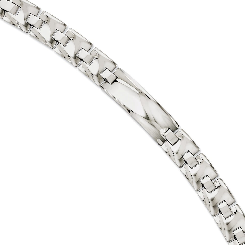Chisel Stainless Steel Polished Link ID Bracelet - Walmart.com