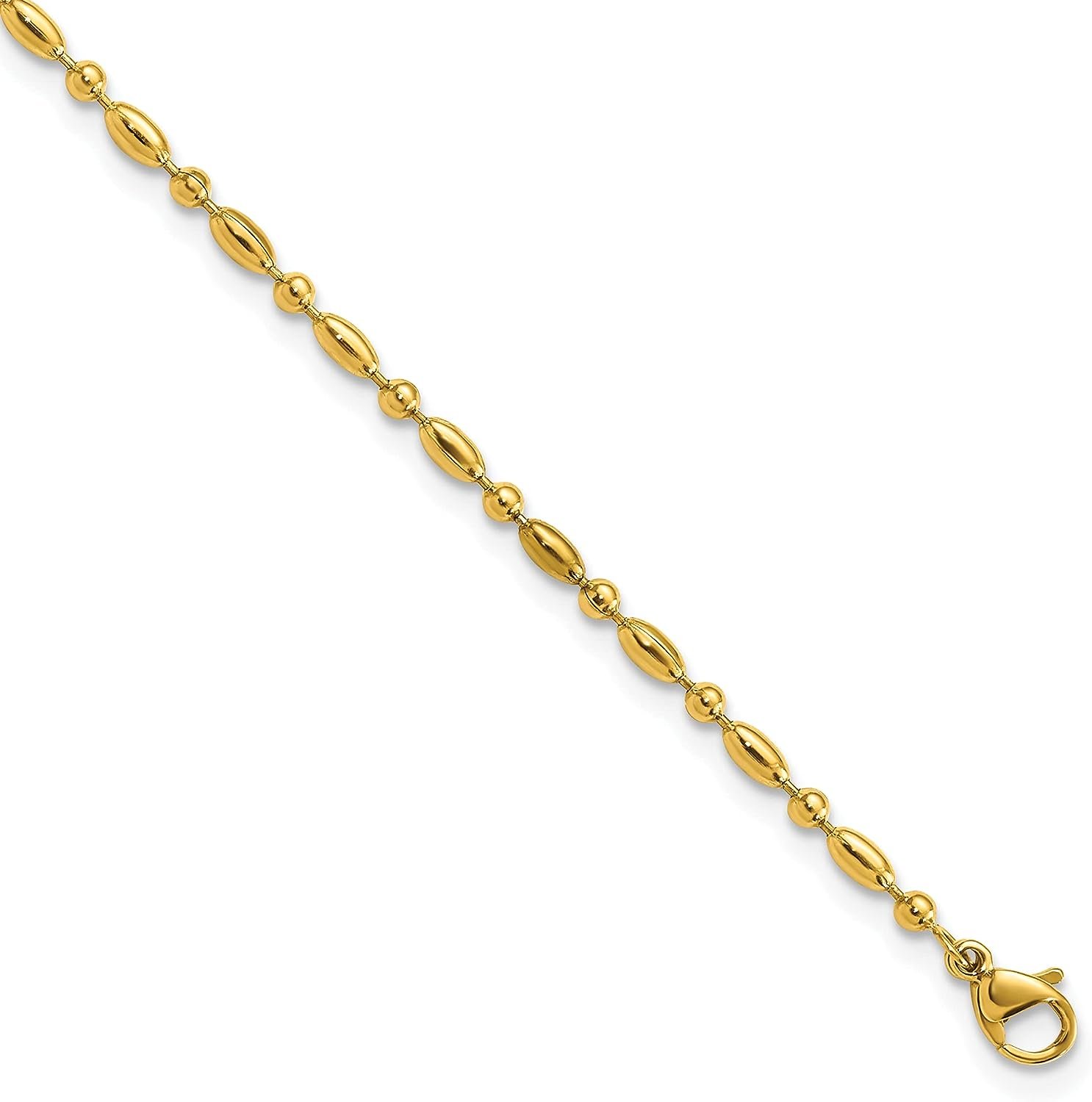 Titanium Yellow IP-Plated 9in Bracelet - Walmart.com