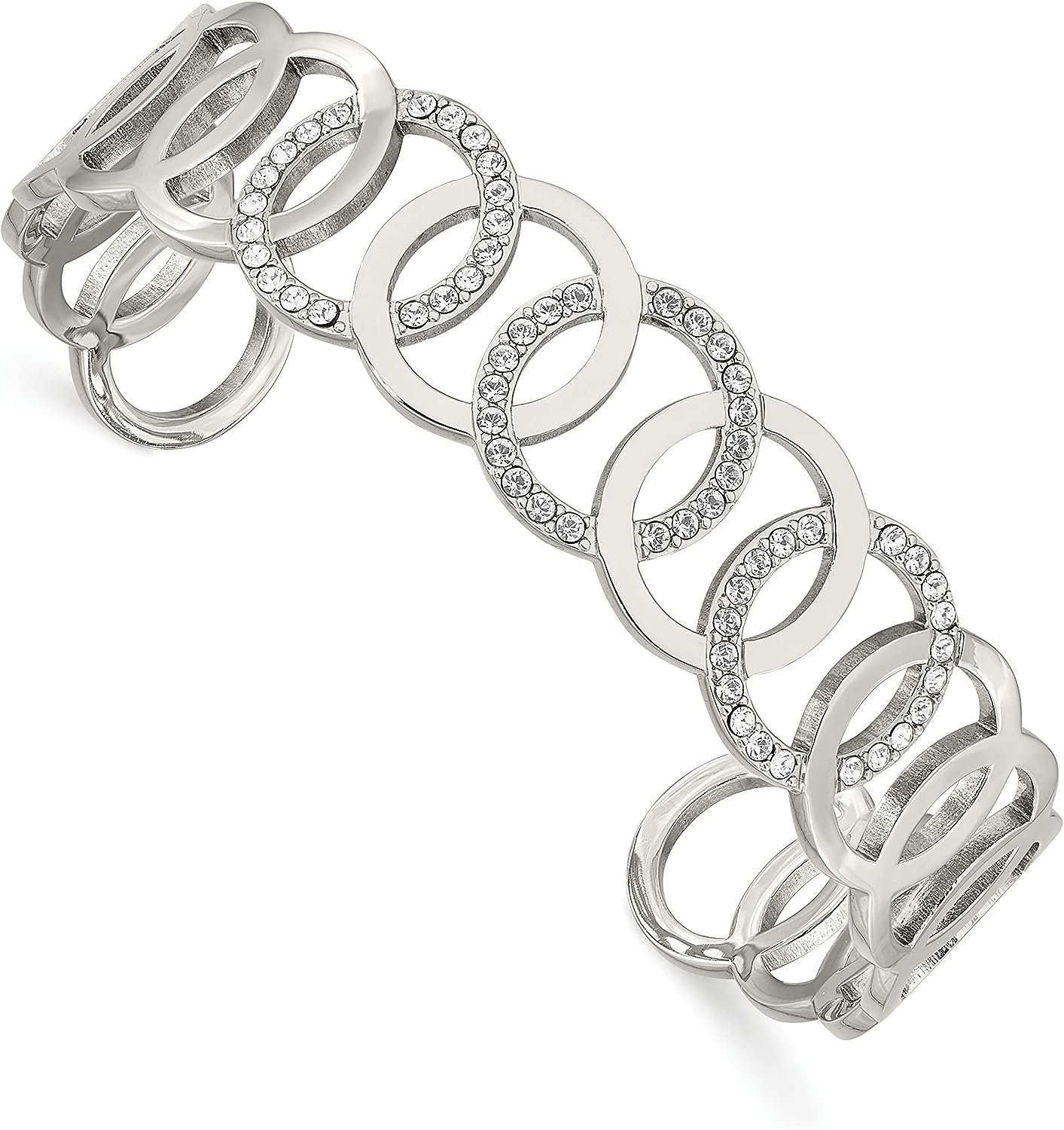 Chisel Stainless Steel Polished with Crystals from Swarovski 14.7mm ...