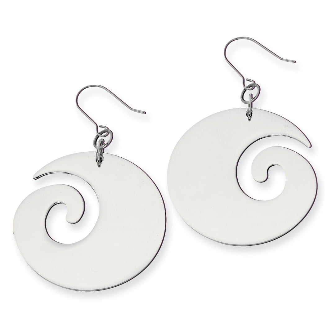 Chisel Stainless Steel Swirl Dangle Earrings - Walmart.com