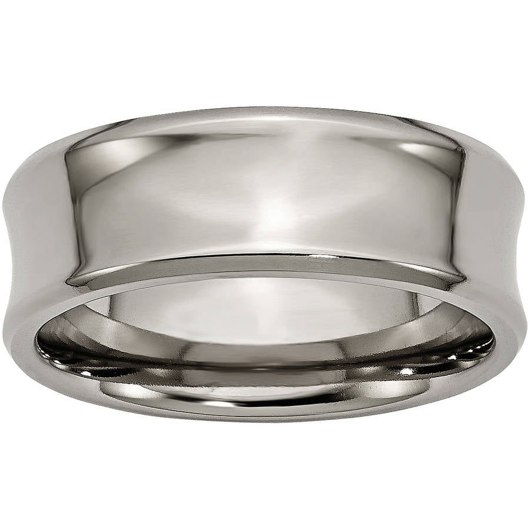 Chisel Titanium Polished Concave 8mm Beveled Edge Band - Walmart.com